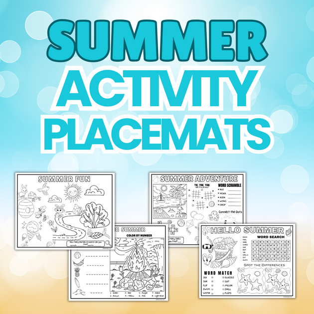Free Printable Summer Placemats | LittleHaloJ