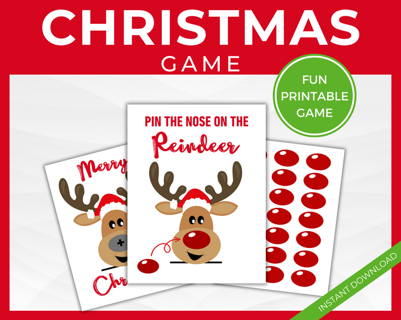 Pin the Nose Reindeer Game | LittleHaloJ