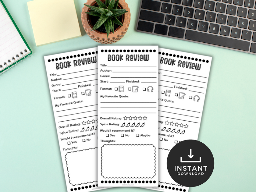 Book Review Cards | LittleHaloJ