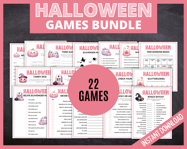 Pink Halloween Games Bundle | LittleHaloJ