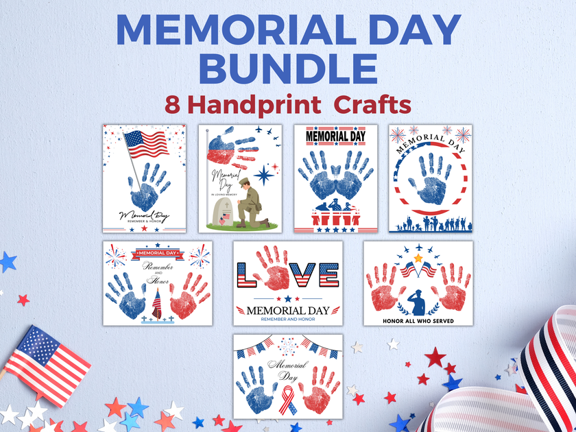 Memorial Day Handprint Art Bundle | LittleHaloJ