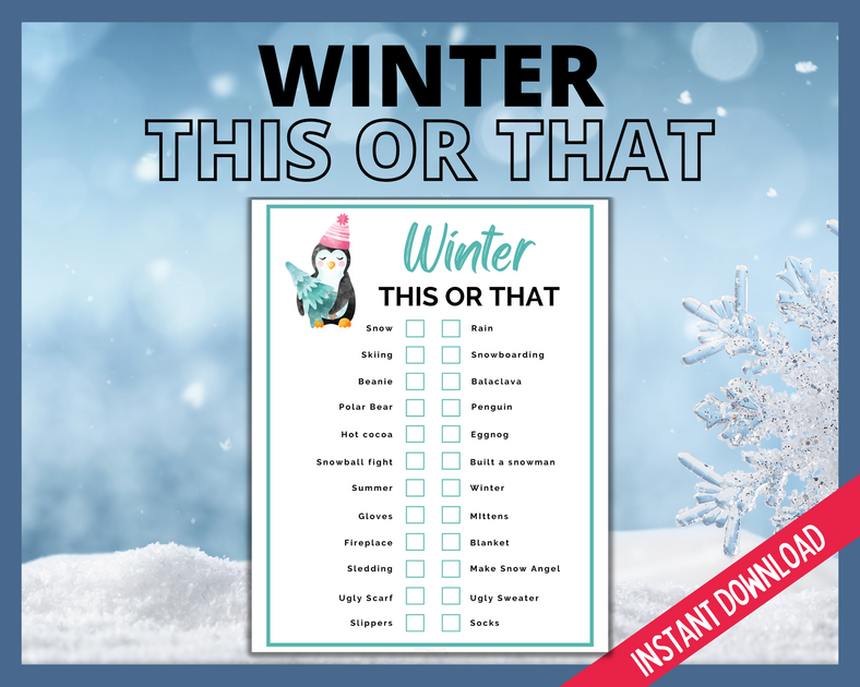Winter This or That | LittleHaloJ
