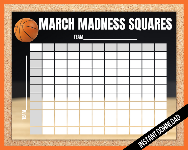 March Madness Game Squares | LittleHaloJ
