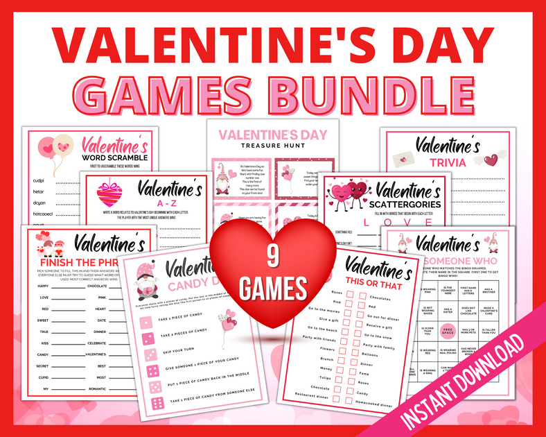 Valentine's Day Games Bundle | LittleHaloJ
