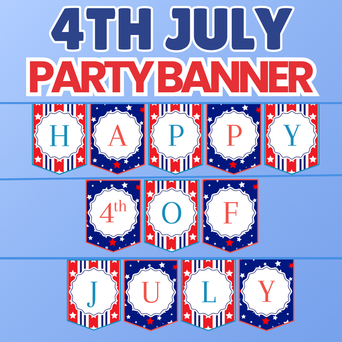 4th July Party Banner | LittleHaloJ