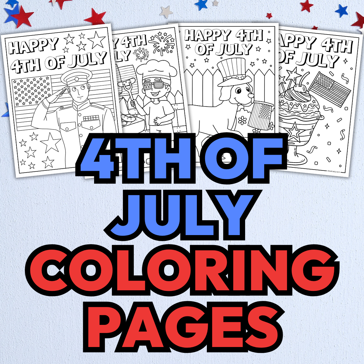 4th of July Coloring Pages | LittleHaloJ