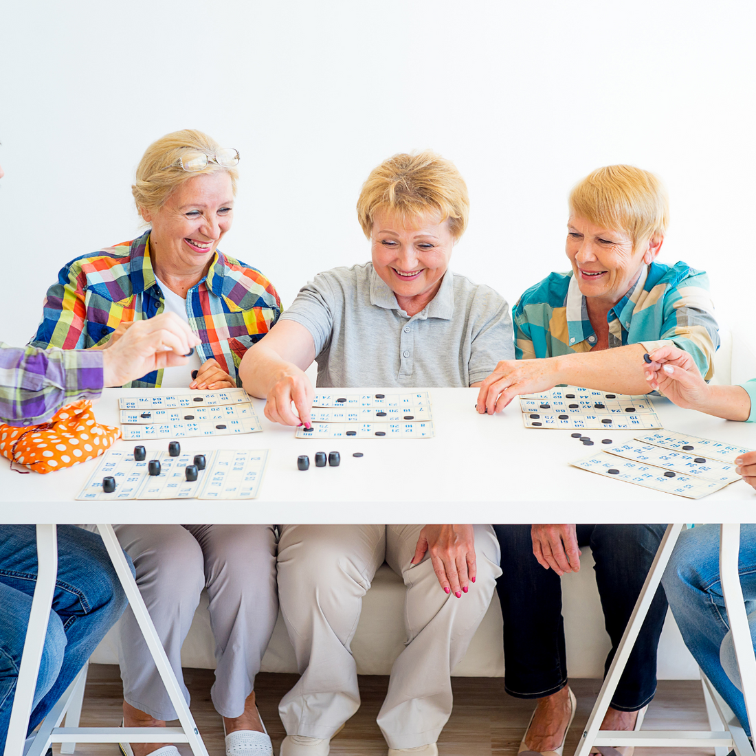 Seniors Playing Board Games