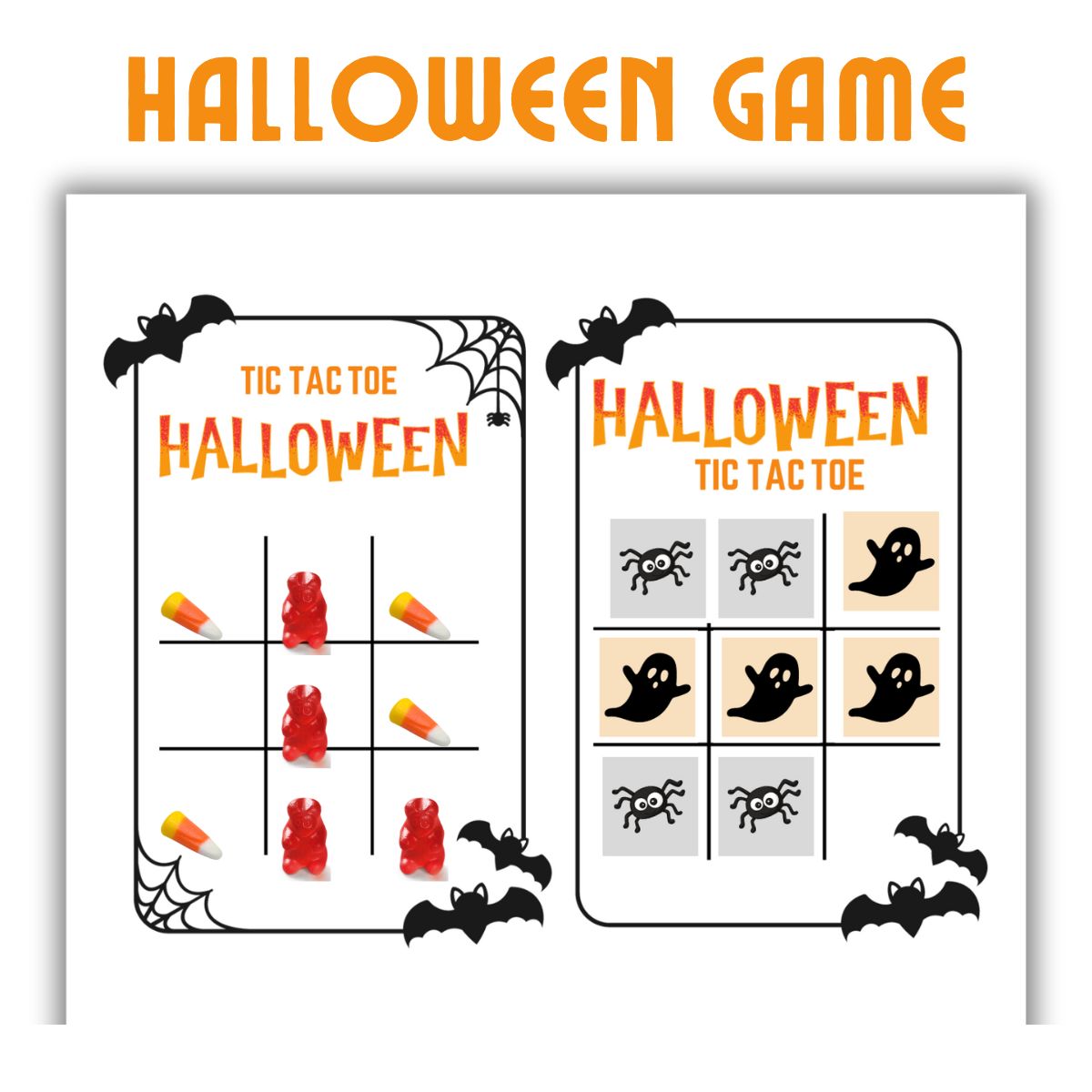 Halloween Tic Tac Toe (with free printable) | LittleHaloJ