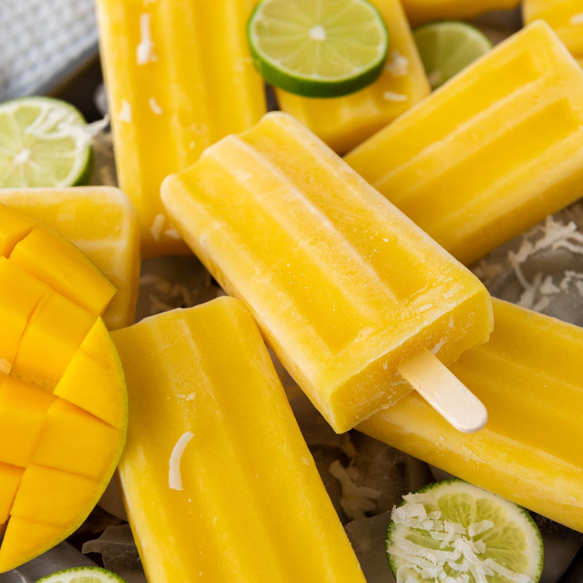 Coconut Mango Popsicles | LittleHaloJ