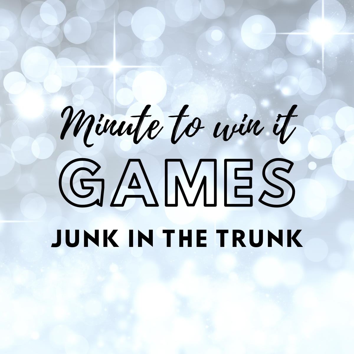 Minute to Win it Junk in the Trunk Game | LittleHaloJ