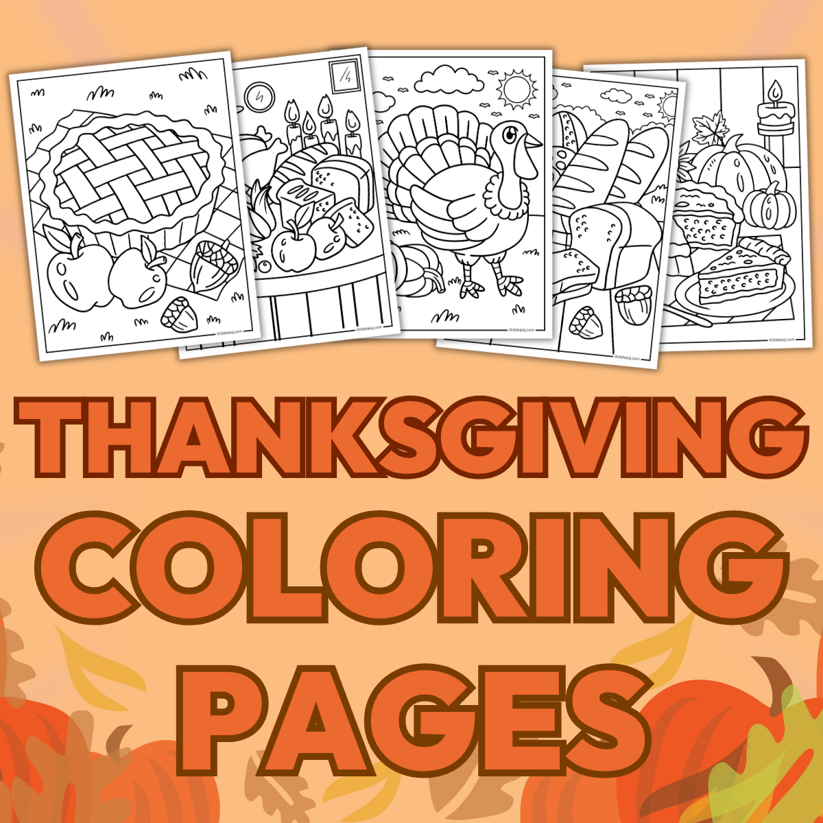 Thanksgiving Coloring Pages | LittleHaloJ