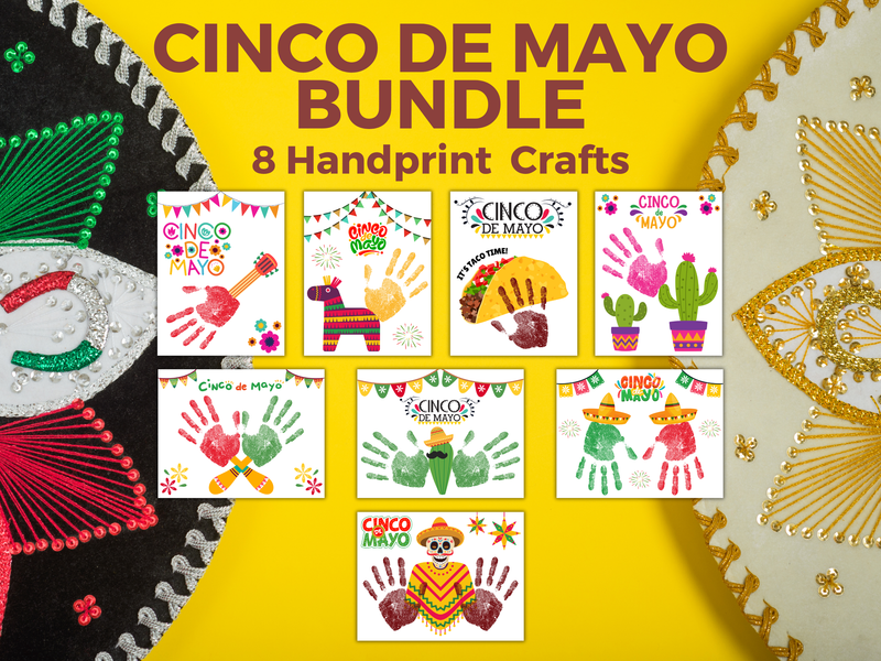 Cinco de Mayo Handprint Art Bundle | LittleHaloJ