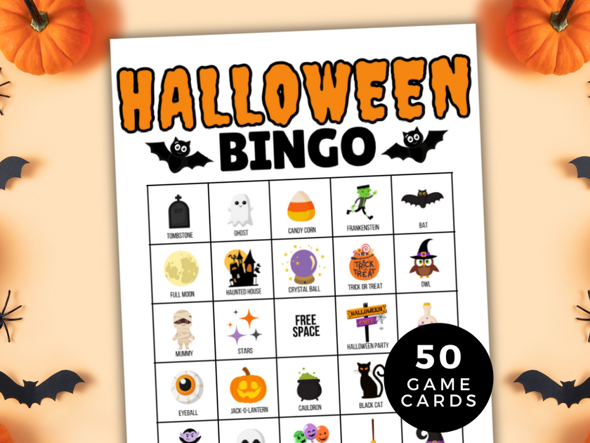 Halloween Bingo 50 Cards | LittleHaloJ
