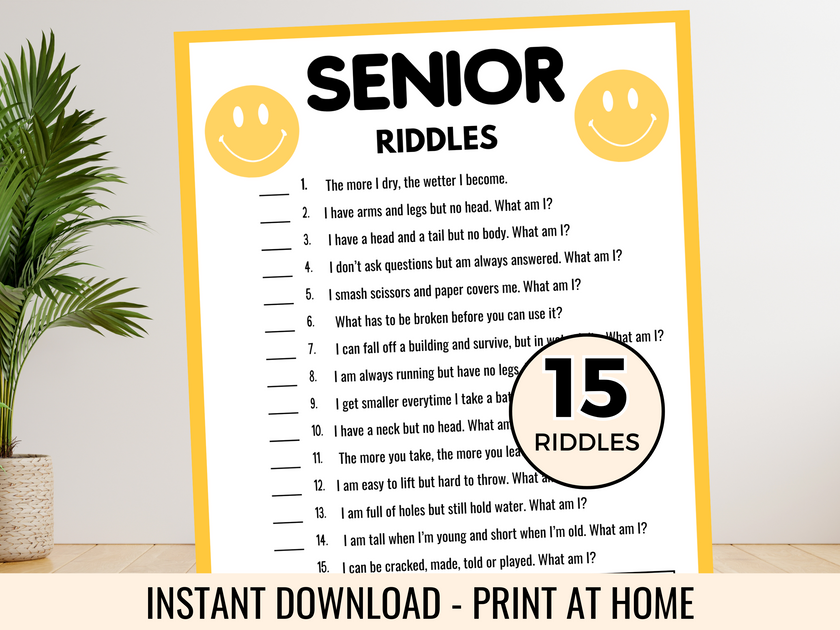 Senior Riddles | LittleHaloJ