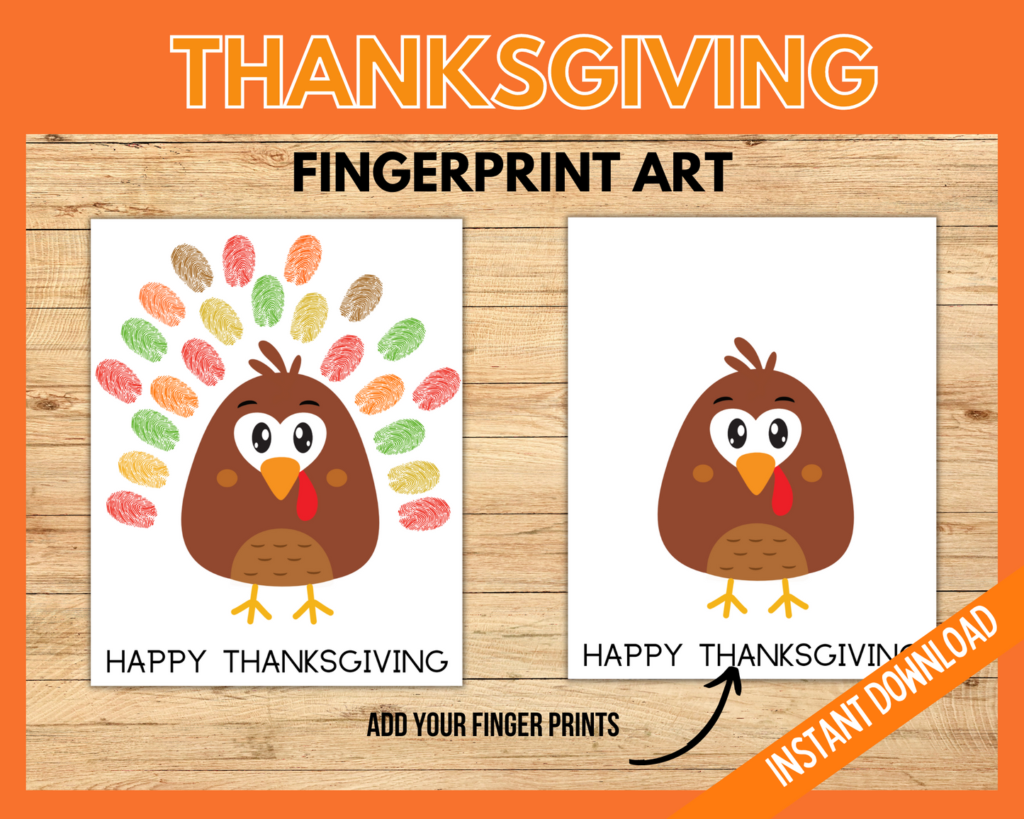 Thanksgiving Fingerprint Art – LittleHaloJ