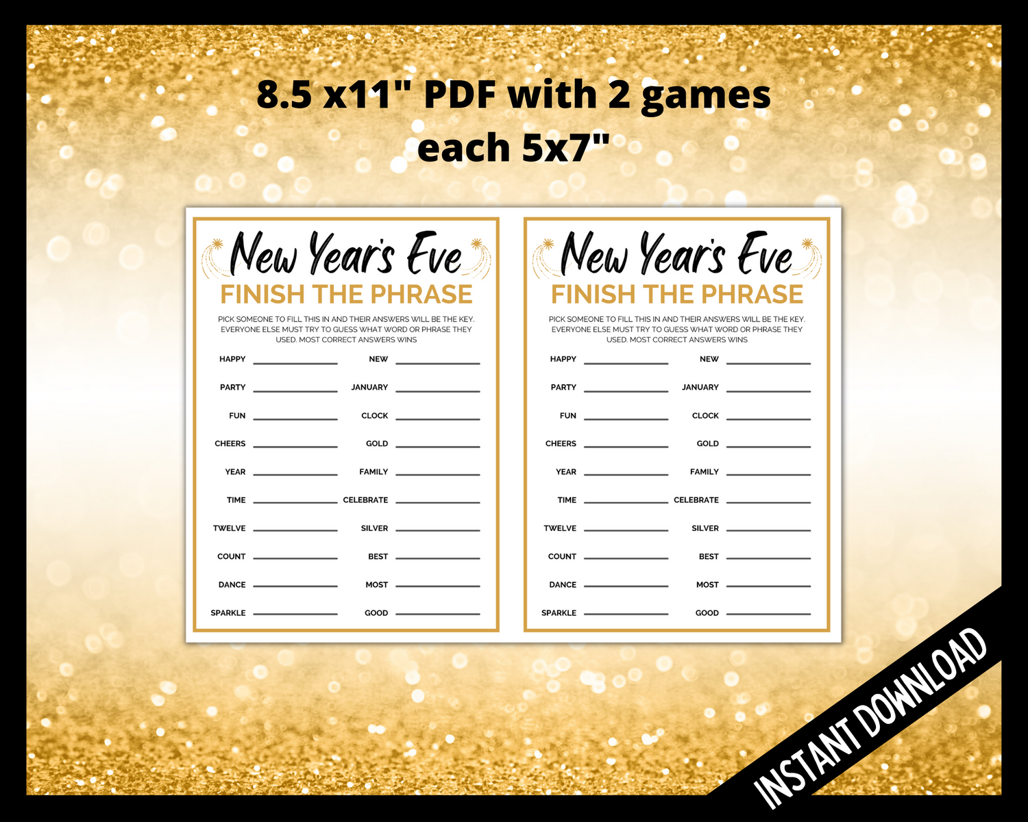 New Year's Finish The Phrase – LittleHaloJ