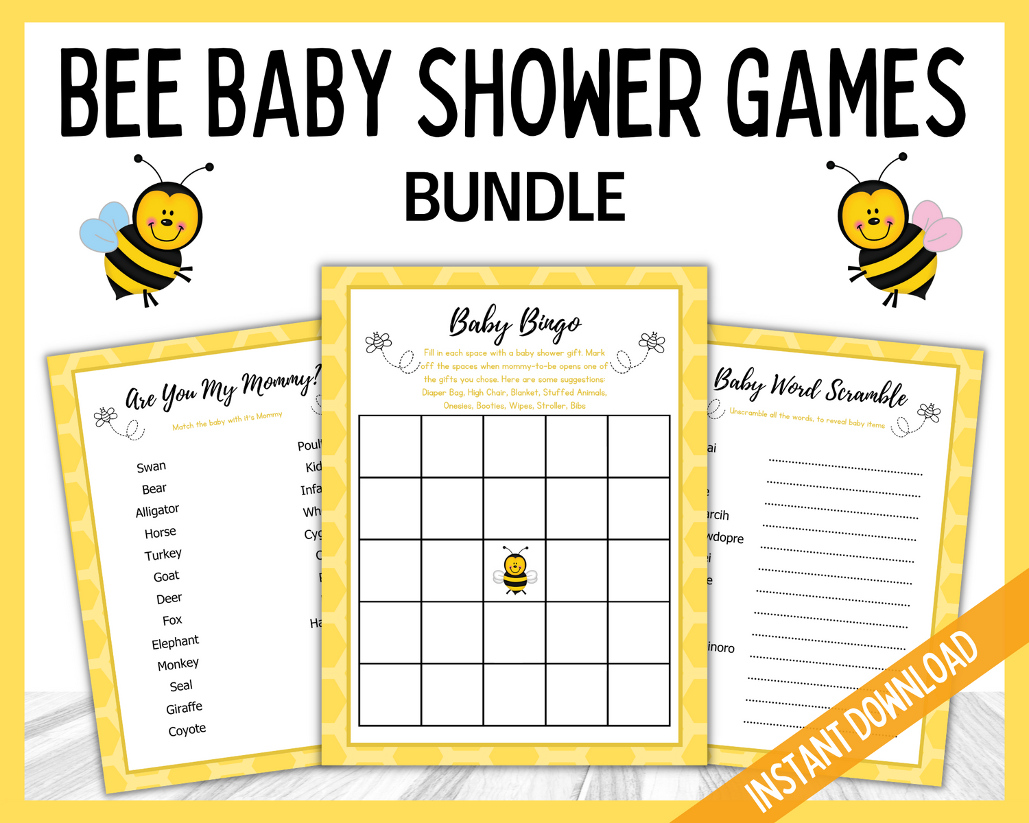 Bumble Bee Baby Shower Games