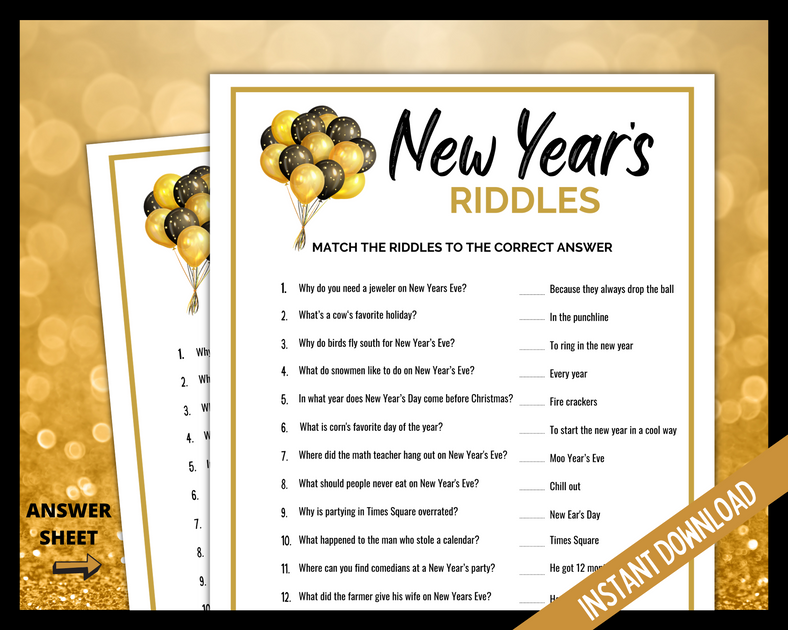 New Year's Riddles | LittleHaloJ