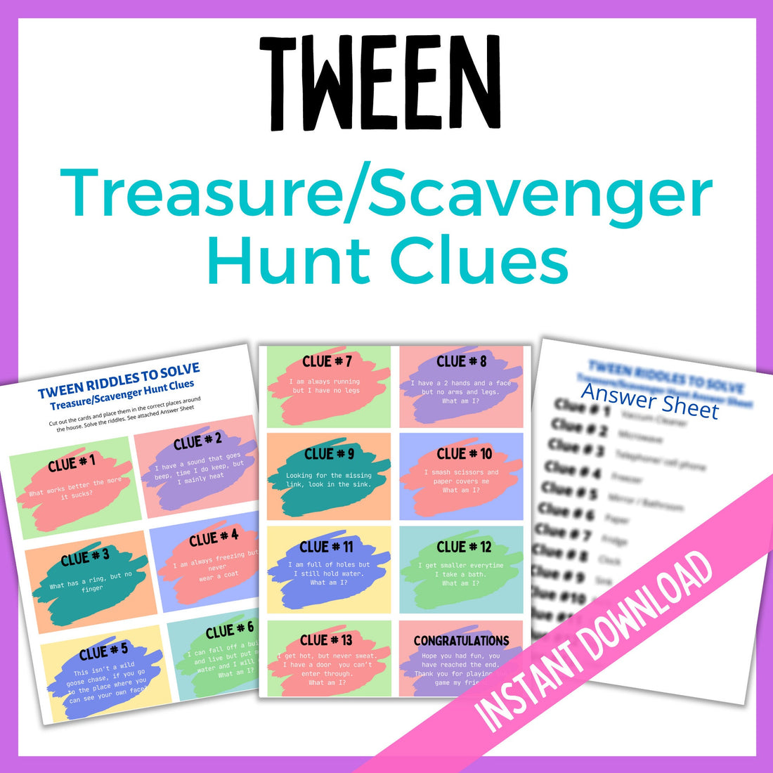 Tween Treasure/Scavenger Hunt – LittleHaloJ
