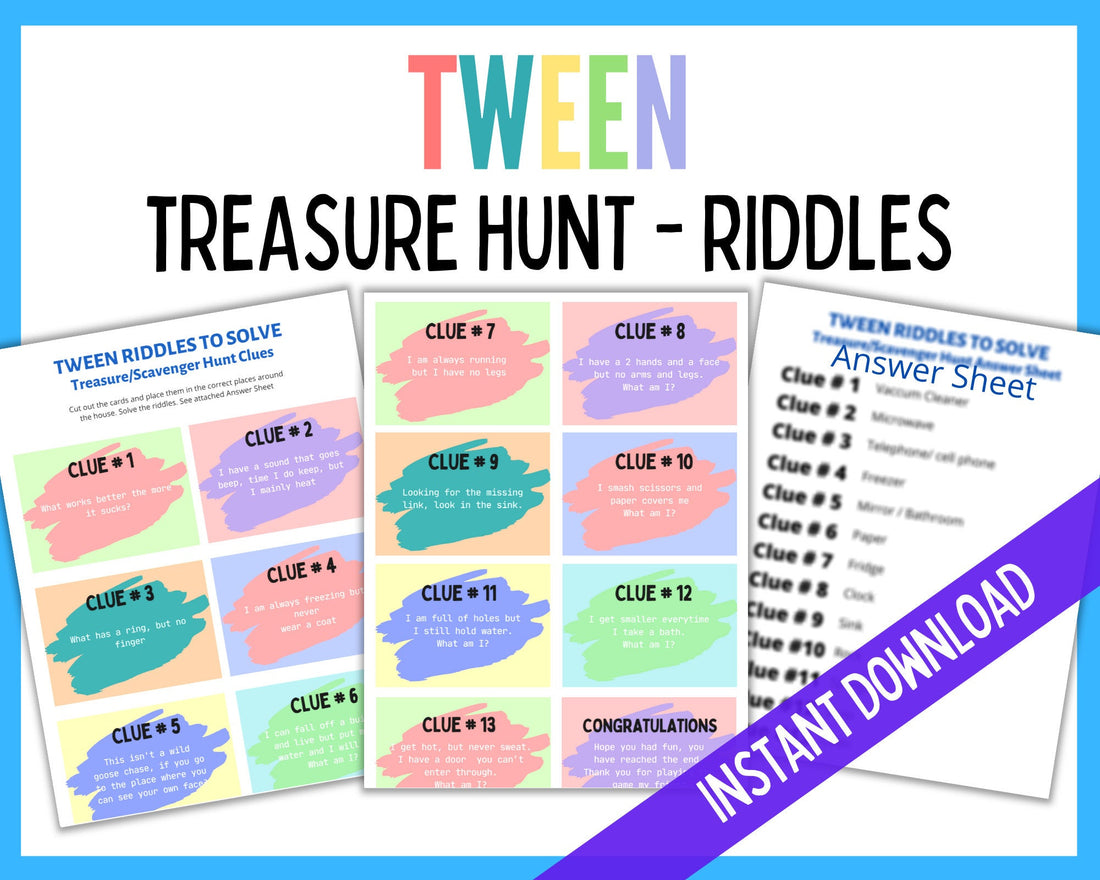 Tween Treasure/Scavenger Hunt – LittleHaloJ
