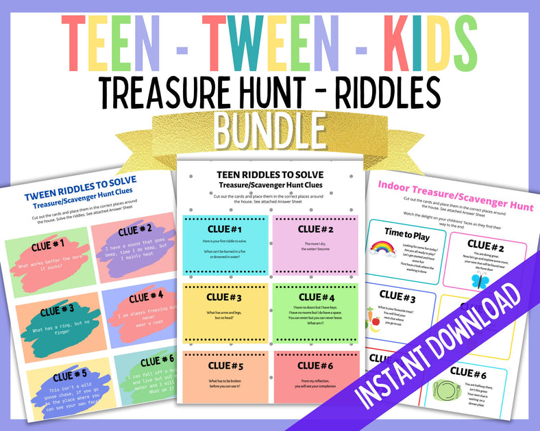 Teen, Tween and Kids Treasure Hunt Bundle | LittleHaloJ